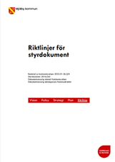 Riktlinjer för styrdokument | Mjölby kommun